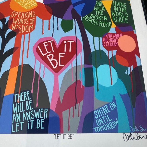 Let It Be Art Printed on Paper or Canvas , Standard Sizes, Beatles Art ...