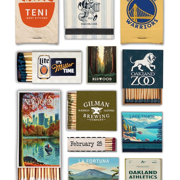 CUSTOM MATCHBOOK ART | Personalized Digital Matchbox Gift | Large ...