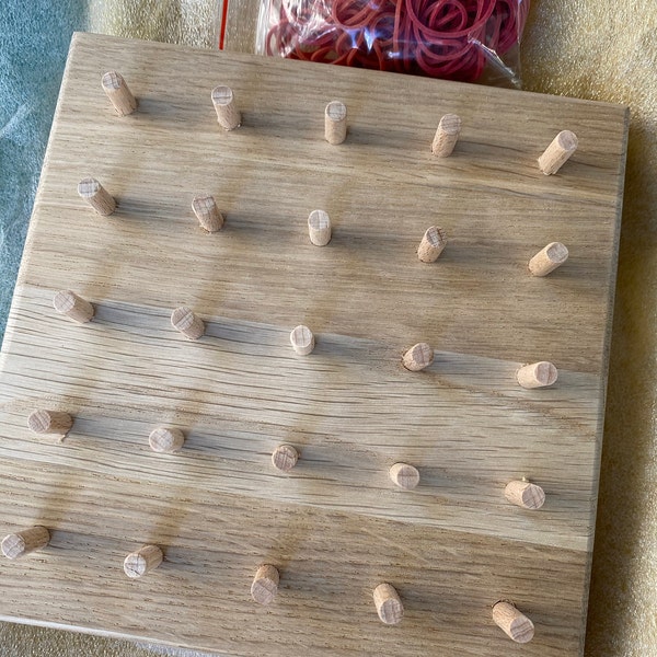 Geoboard, 5x5 Geoboard, Montessori Toddler Toys, Very Natural Wood ...