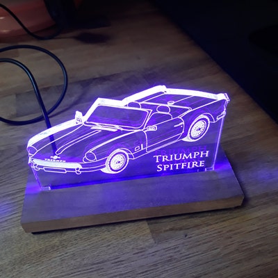 Mini Cooper S Edge Lit LED Acrylic Light up Sign Desk Model Night Light ...