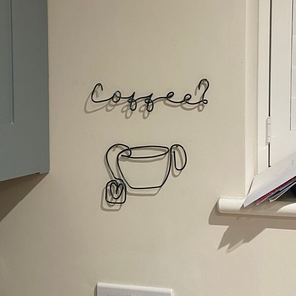 Lightbulb CUSTOM Wire Handwritten Wire Phrases Bespoke Wall Words Wall ...