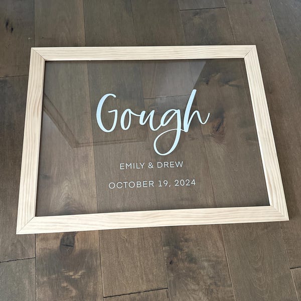 Frosted Unplugged Ceremony Sign With Cursive Font, Small Unplugged ...