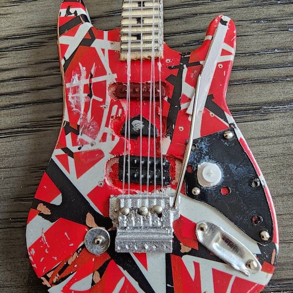EVH Frankenstrat 6 Ornament Frankenstein Mini Guitar Model Hanging ...