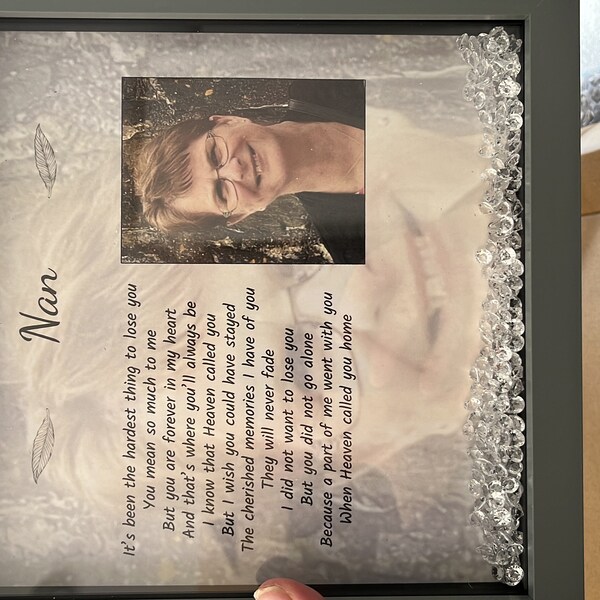 Personalised Remembrance Frame. in Memory Frame. Sympathy Gift ...