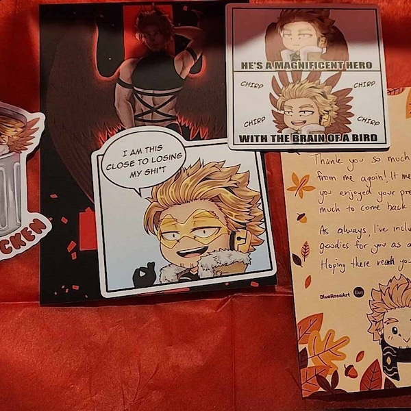 Hawks, Winged Hero Inspired Meme Stickers, Meme, Anime Stickers - Etsy