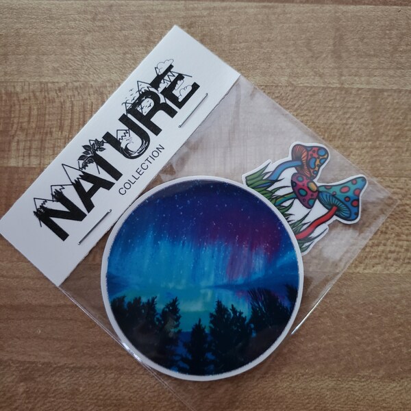 Galaxy Vinyl Sticker | Northern Lights Vinyl Sticker | Night Sky ...
