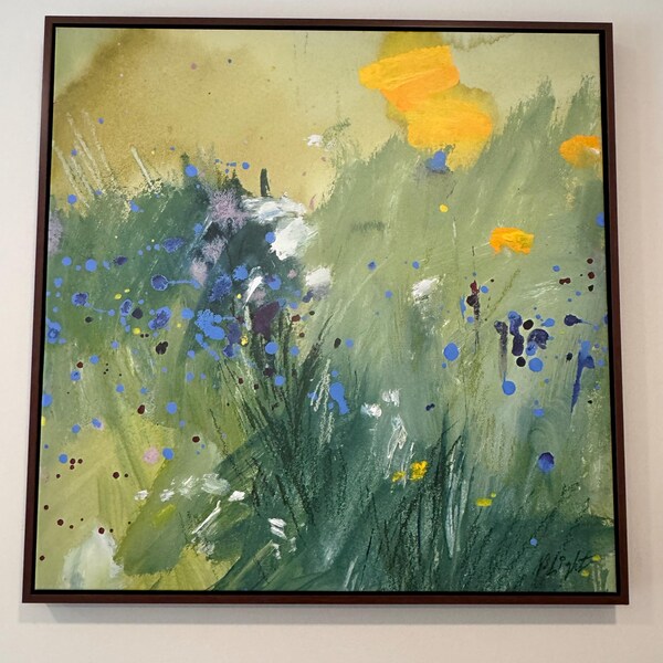 Purple Field Wall Art | Lavender Field Art Print | Purple Abstract ...