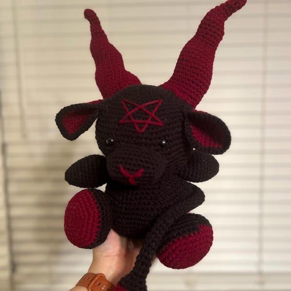 Baphomet Crochet Pattern Amigurumi Plush Toy Cow Devil Goth Halloween ...
