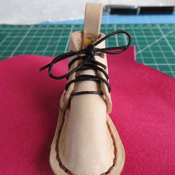 Leather Mini Boot Pattern PDF - Leather Key Pattern - Shoe Keychain ...