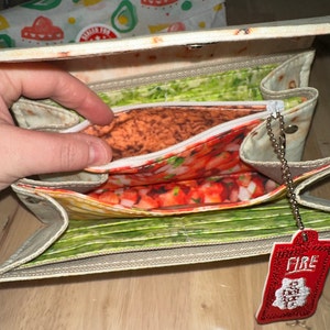 Burrito Wallet With Chain Crossbody / Shoulder Strap or Wristlet Strap ...