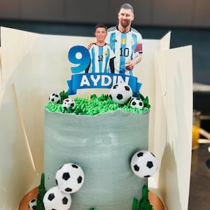 Messi and Haaland Cake Topper Mbapee Cake Topper Top Football Players ...