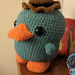 Perry the Platypus Crochet Pattern, Phineas and Ferb Pattern, Ducky ...