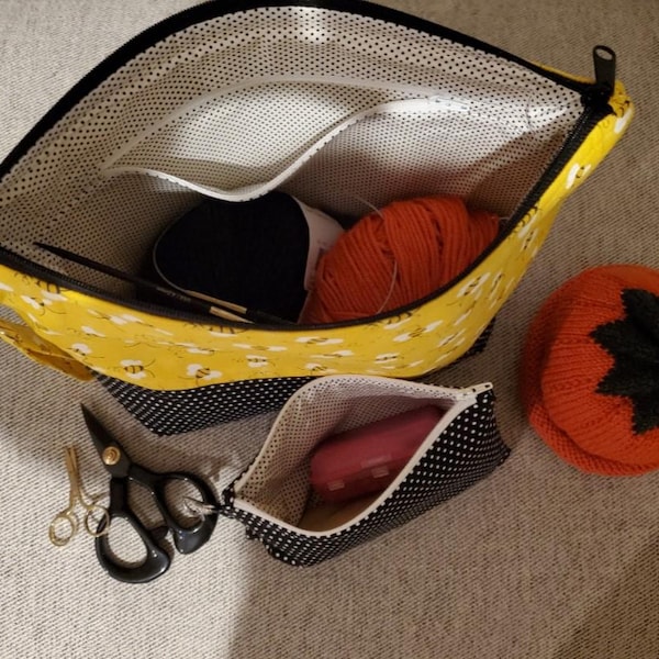 Cross Stitch Project Bag, Willows Farm, Patchwork Quilted Project Bag ...