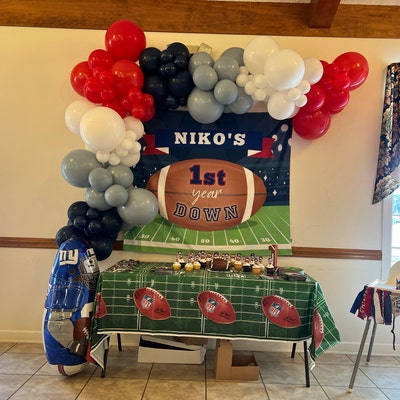 Football Birthday Banner, Football Birthday Decorations, First Year ...