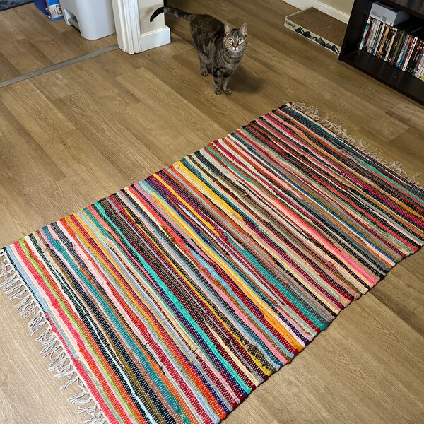 Chindi Rug Area Rag Rug Home Decor Bohemian Large Indian Carpet Floor ...