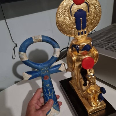 Mini Egyptian RA the God of Sun Wearing Sun Disk RA Altar Statue ...