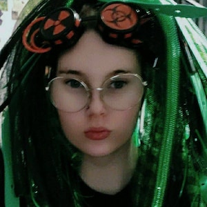 Cyberlox Dread Goth Red Black Redweb Metallic Hair Falls | Etsy