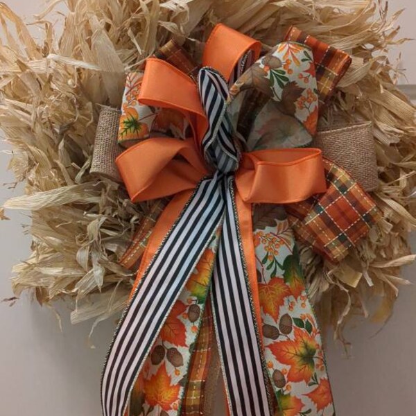 Corn Shuck Wreath - Fall Corn Shuck Wreath - Farmhouse Wreath - Fall ...