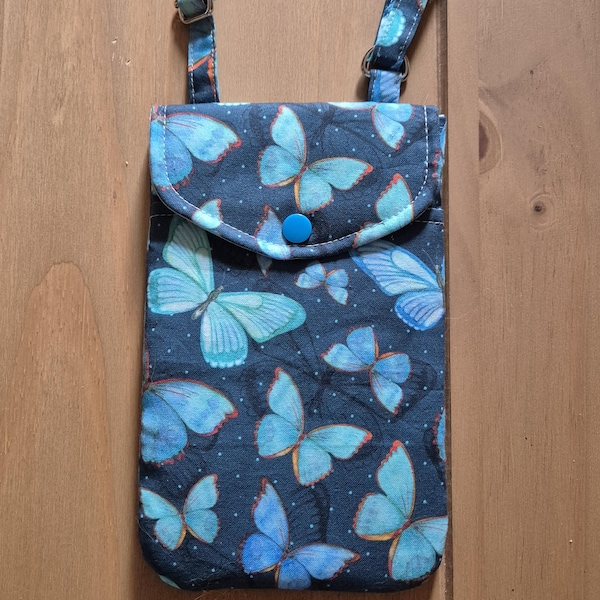 Mobile Phone Bag in Stars and Stripes Flag Print, Handmade Crossbody ...