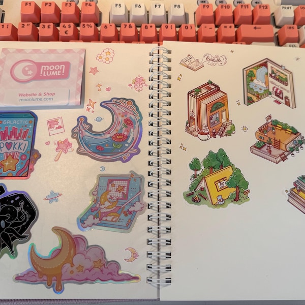 Starry Night Paint UI Holographic Vinyl Sticker - Cute Waterproof ...
