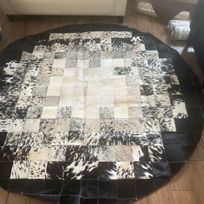 Natural Cowhide Patchwork Rug Handmade Cowhide Carpet Home - Etsy