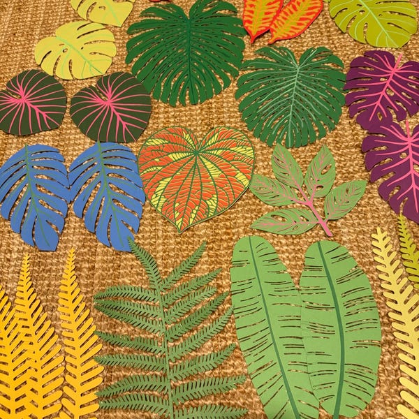 Jungle Papercut Decoration, SVG Files for Cricut, PDF Files, Paper ...