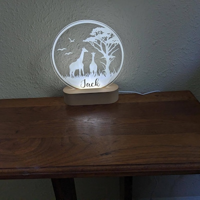 Garden and Floral LED Photo Frame Lamp Personalized Light-up Name Sign ...