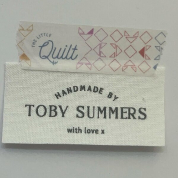 1 Large Beautiful Pre-cut Customizable Cotton Quilt Labels, Quilt Tag ...