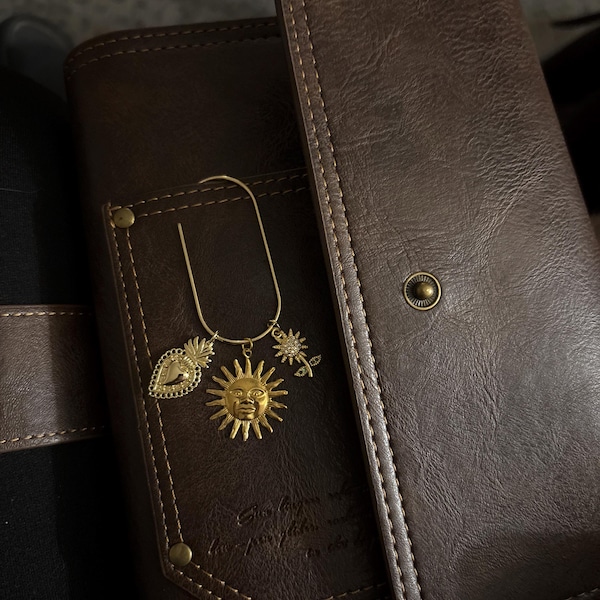 A6 Refillable Leather Notebook With Card Slots, Soft Leather Journal ...