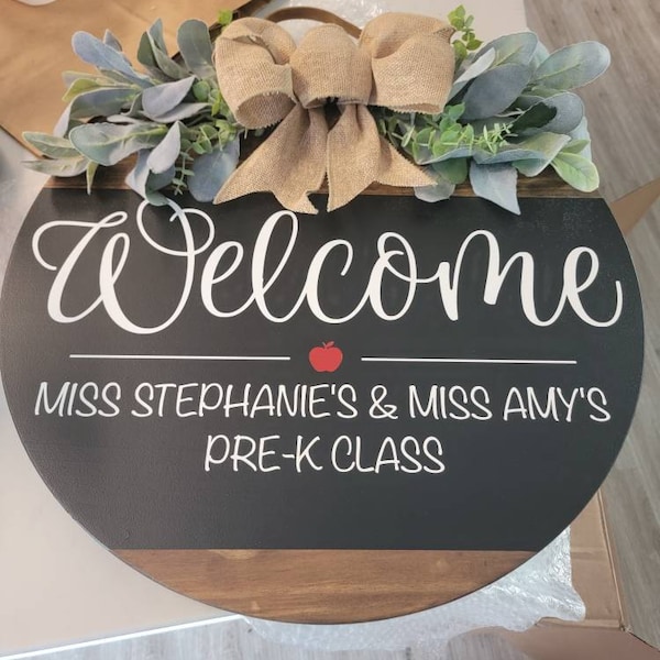 Painted Teacher Door Sign: Personalized Classroom Decor - Etsy
