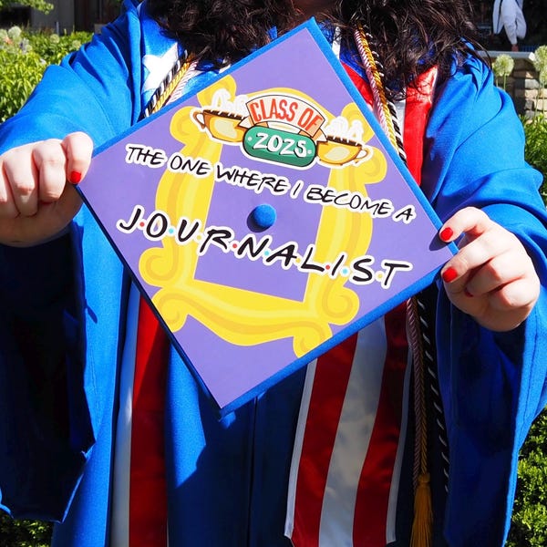 Custom Grad Cap Topper Four Years Later Funny Cartoon Graduation - Etsy