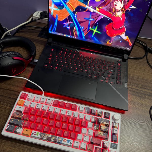 Megumin Arch Wizard Keycap Set - Anime Keycap Series, 127 Keys PBT for ...