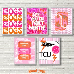 Choose Any 3 Custom College Wall Prints Any School, Any Colors, Set of ...