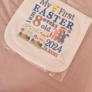 Personalised Easter Sweatshirt, Embroidered Easter Jumper, Bunny ...