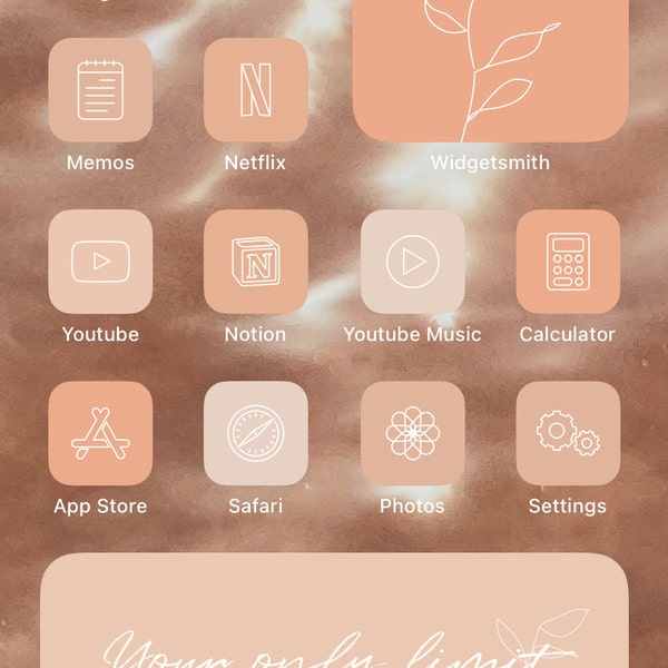 Peachy Ios App Icons | 5000 iPhone App Icons Aesthetic | Widget Photos ...