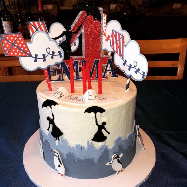 Mary Poppins Inspired Cake Topper, Mary Poppins Party Decorations - Etsy