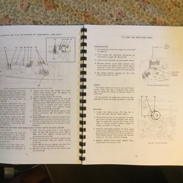 Digital Singer 237 Sewing Machine Service Repair Manual Book Part List ...