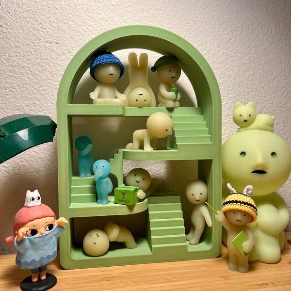 Smiski Figurine House: Arched Roof Display Shelf - Etsy