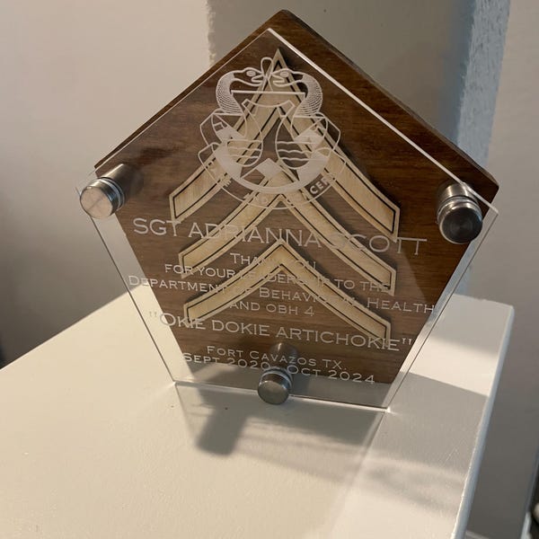 Commemorative Acrylic Engraved Wood Plaque | Promotional Gift | Police ...