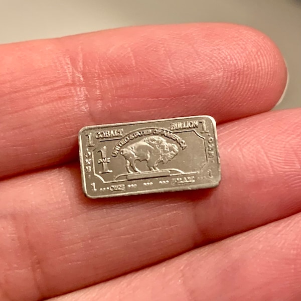 Fine .999 German Silver Ingot, One Gram Buffalo/bison Bar, Part of a ...