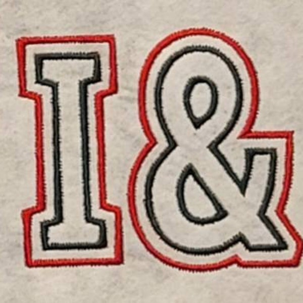 Nice Sport Font Two Outlines, Double Outline Alphabet Machine ...