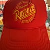 RUSTEZE Custom Trucker Adjustable Cap Disney Cars Hat Red Hat Lightning ...