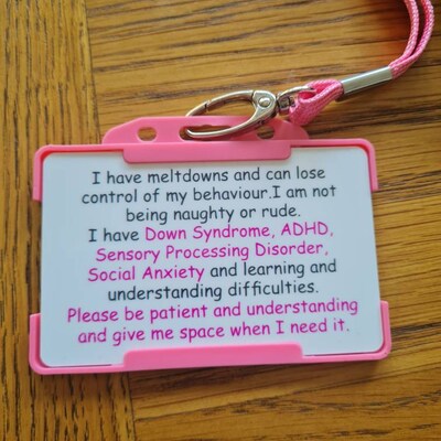 Autism Awareness ID Card and Lanyard - Etsy