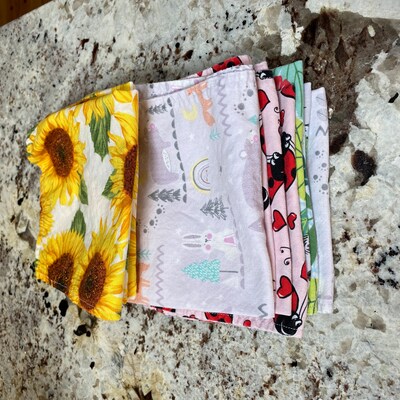 Lunchbox Napkins, PICK YOUR PRINTS, Kids Small Lunch Cotton Napkins ...