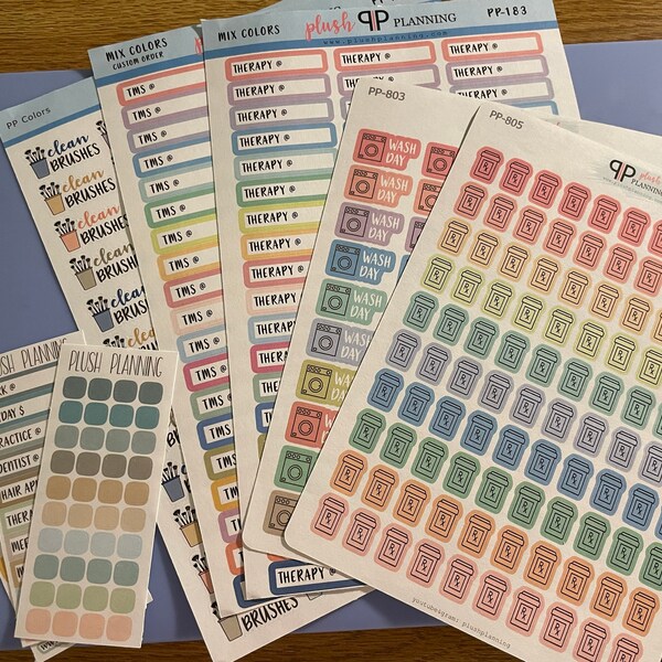 Therapy Label Tracker Planner Stickers - Etsy