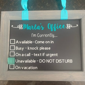 Office Message Board Signunavailable Signnot Here Door - Etsy