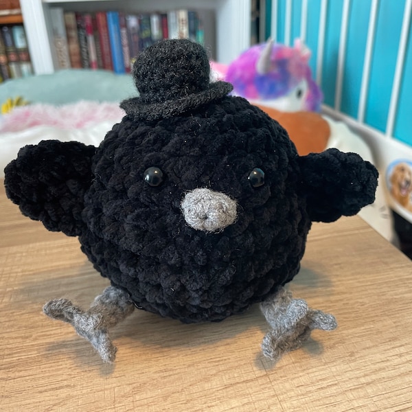 PDF PATTERN || Six of Crows-inspired Crow Plush, Crochet Crow Amigurumi ...
