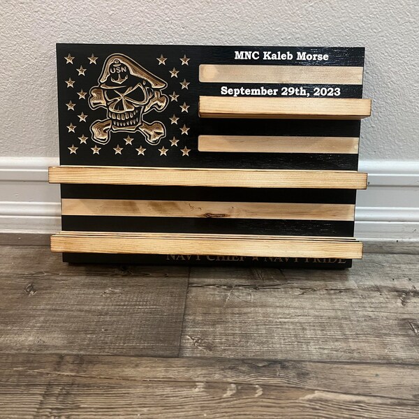 40 Coins Navy Chief CPO Anchor Skull Challenge Coin Display Holder US ...