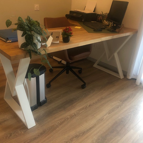 SET of 2 DIAMOND SHAPE Table Legs, Industrial Style Table Legs, Steel ...