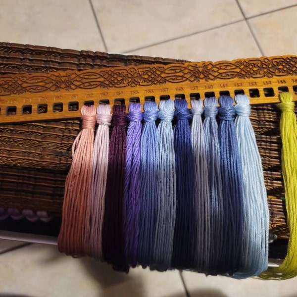 Wooden Hanging File Thread Organizer - Thread Organizer, for 508 DMC ...